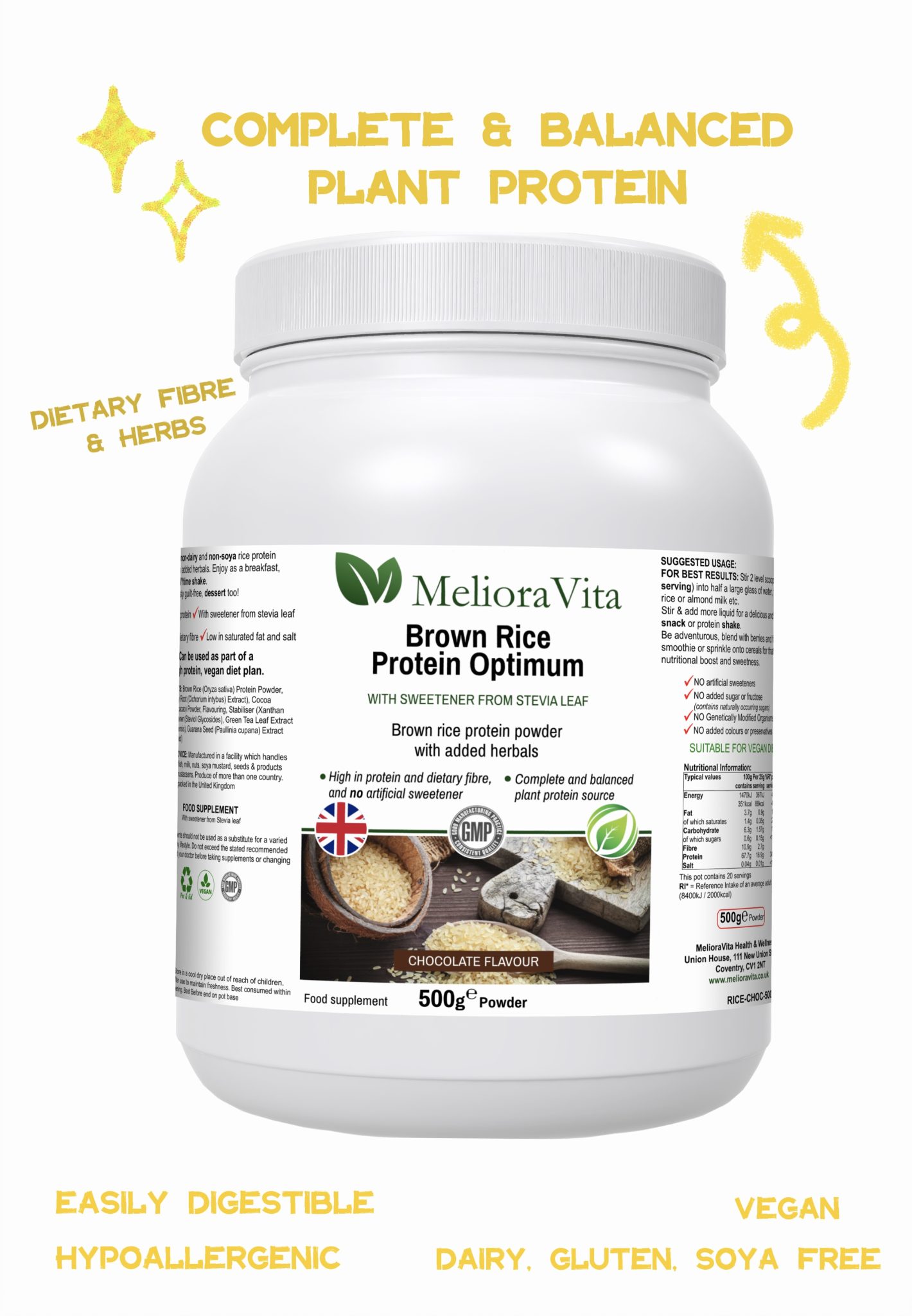 Brown Rice Protein Optimum | MelioraVita Health & Wellness